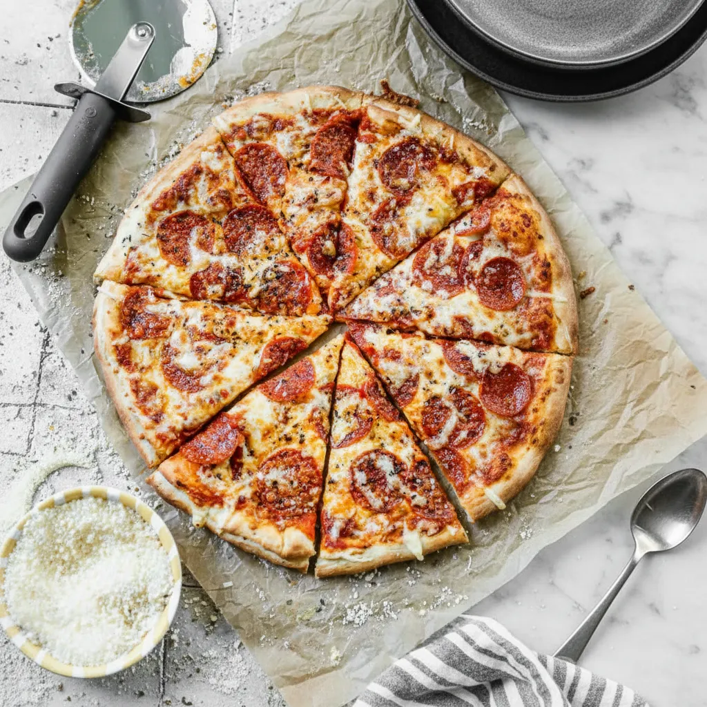 Classic Homemade Pepperoni Pizza