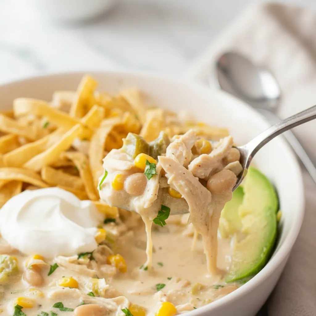 Delicious Cream Cheese Crockpot White Chicken Chili