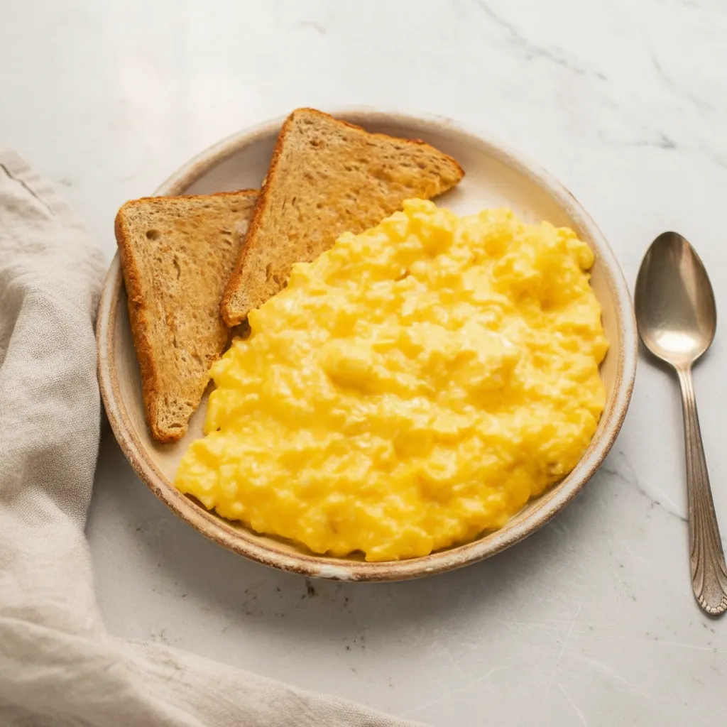 Easy Cheesy Scrambled Eggs Recipe