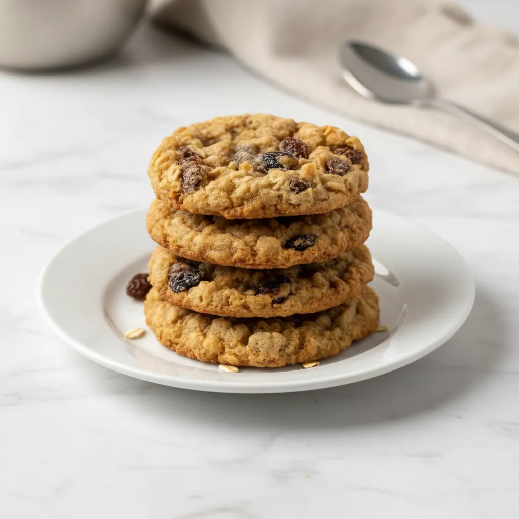 Easy Oatmeal Cookies With Raisins