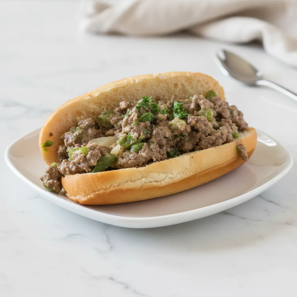 Easy Philly Cheese Steak Sandwich Recipe With Ground Beef