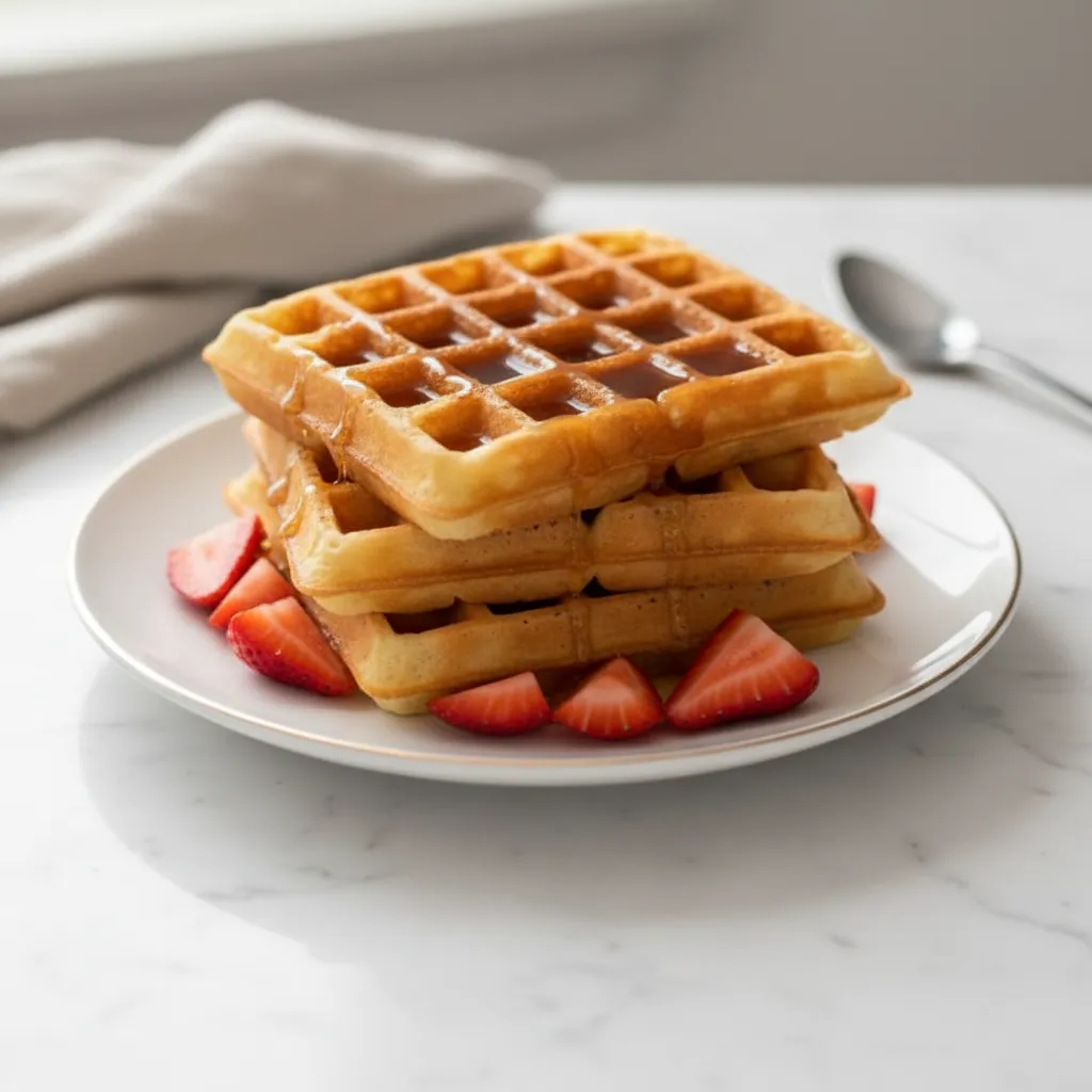 Easy Waffles Recipe With 3 Simple Ingredients