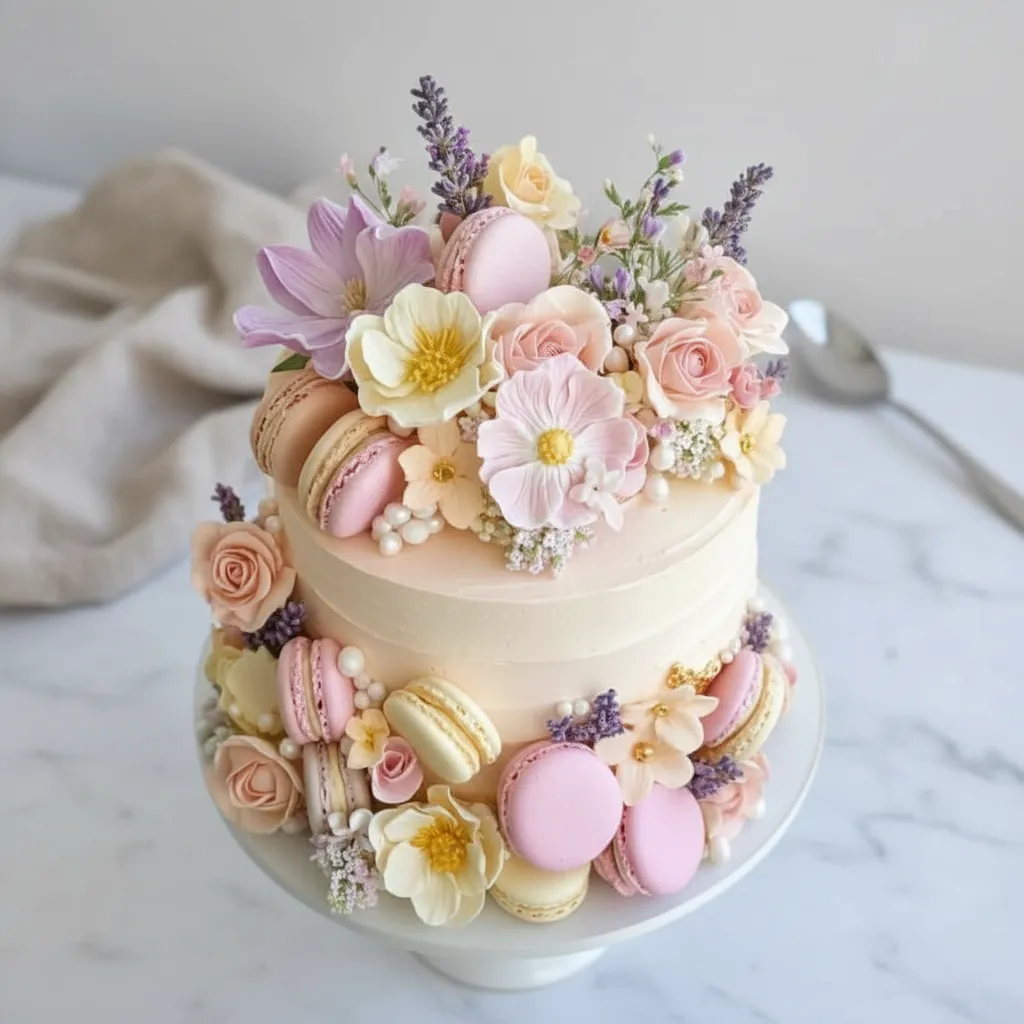 Simple Minimalist Birthday Cake Aesthetic Flowers